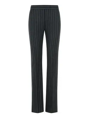 Sportmax Sportmax 'Ricordo' Slim Flare Pants In Black Stretch Wool Women Black