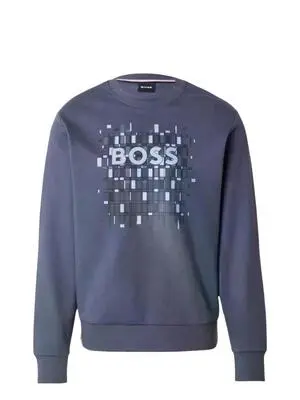 BOSS Logo-print Sweatshirt - Blue