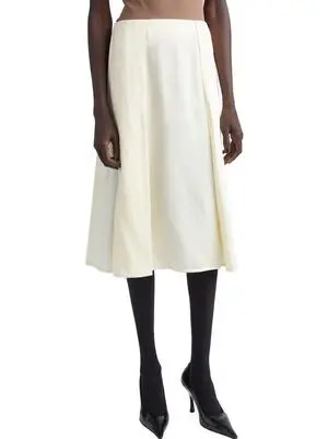JIL SANDER Pleated A-line Skirt - Cornsilk