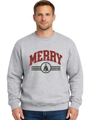 SIMPLY SAGE MARKET Merry Arched Tree Sweatshirt - Graphite
