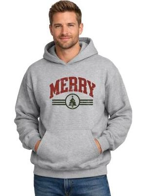 SIMPLY SAGE MARKET Merry Arched Tree Hoodie - Graphite