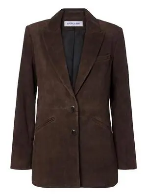 Veronica Beard Maci Suede Blazer - Brown