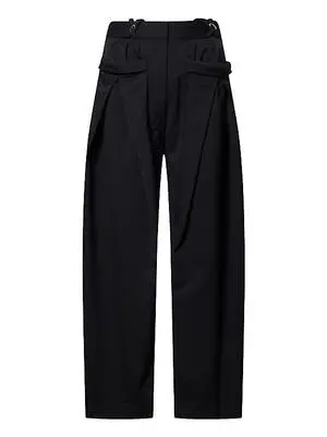Rabanne Pantalon Straight-leg Wool Trousers - Black