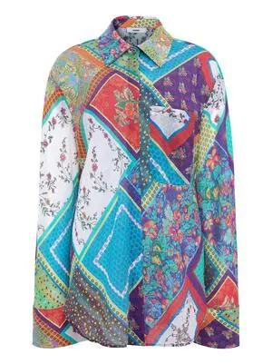 SIEDRES Lou Patchwork-print Shirt - Multi