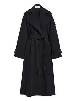 Brandon Maxwell The Tillman Linen-blend Trench Coat - Black