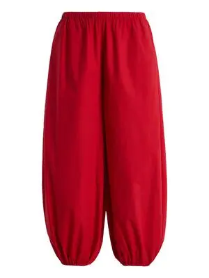 Posse Exclusive Beau Cotton Barel-leg Pants - Red