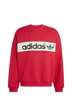 Adidas Graphic Logo Block Sweatshirt - Pure Ruby