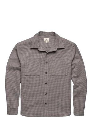 SURFSIDE SUPPLY CO. Louis Soft Houndstooth Overshirt Ebony