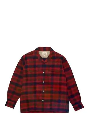 FORTELA Baker Plaid Cotton Shirt - Red