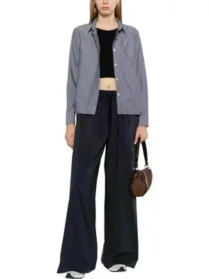 AGNES B. Logo-embroidered Shirt - Grey
