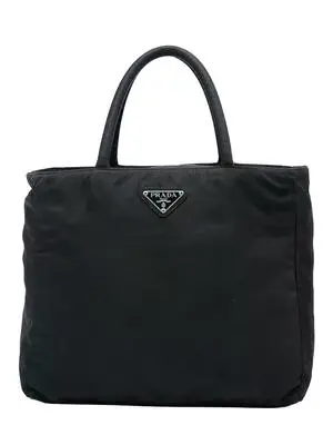Prada 2000-2013 Tessuto Tote Bag - Black