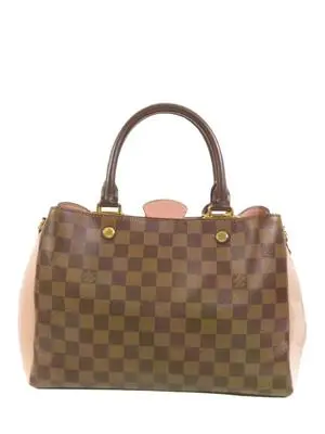 LOUIS VUITTON Brittany Damier Satchel Bag Brown