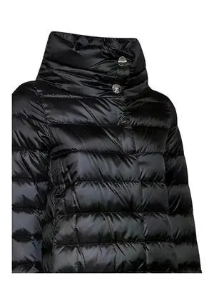 Herno Amelia Quilted Funnel-neck Coat - Black