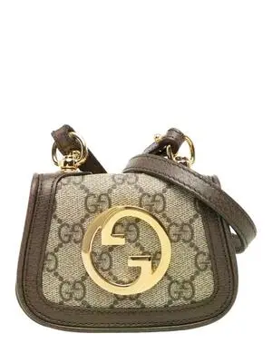 Gucci 2016-2026 Gg Supreme Blondie Card Case On Strap Crossbody Bag - Neutrals