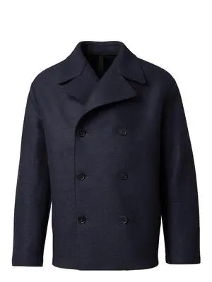 Allen Edmonds Harris Warf Harris Wharf London Oversized Pressed Wool Peacoat - Navy
