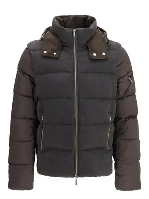 MOORER Casciano Hooded Down Jacket Grey