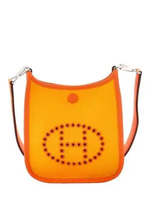 Hermès Neo Evelyne Canvas & Leather Crossbody - Orange