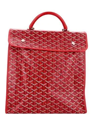 Goyard Saint Leger Briefcase Backpack Coated Canvas - Red