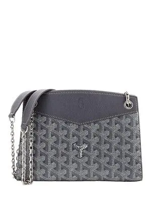 Goyard Structured Rouette Chain Shoulder Bag Coated Canvas - Gray