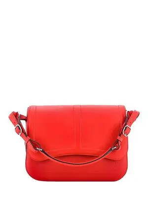 Hermès Harnais Shoulder Bag Epsom And Tadelakt Red