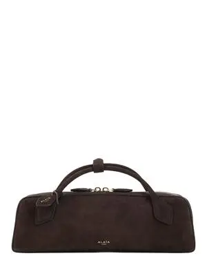 Alaïa Teckel Suede Clutch - Brown