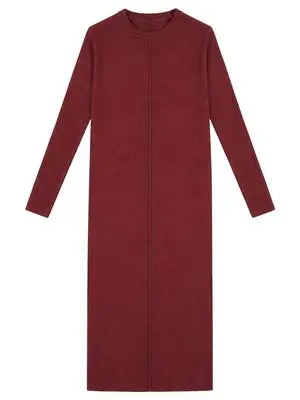 RAVE ON TREND Knitted Maxi Dress - Red