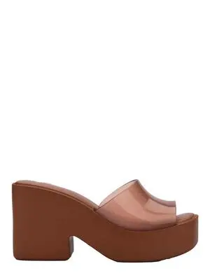 Melissa Posh Platform Heel - Transparent Brown Brown