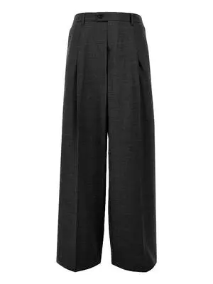 MARSEM Wool-blend Pants With Dart - Black