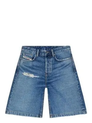 DIESEL® De-sire-short Ripped Denim Shorts - Medium Blue