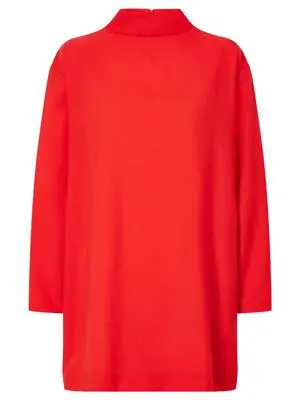 WILLY CHAVARRIA Mercedes Wool Mini Dress - Red