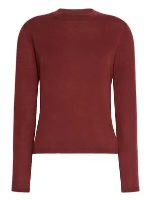 Max Mara Cashmere Yarn Crew-neck Sweater - Rust-red