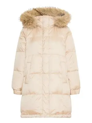 Max Mara Reversible Midi Parka In Water-repellent Plain - Beige
