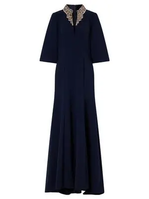 Jenny Packham Nyota Crystal-embellished Crepe Gown - No