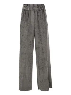 Peserico Elasticated Waistband Corduroy Trousers - Grey