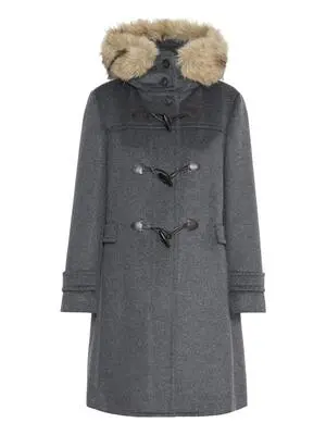 Max Mara Epica Toggle-hooded Coat - Medium Gray