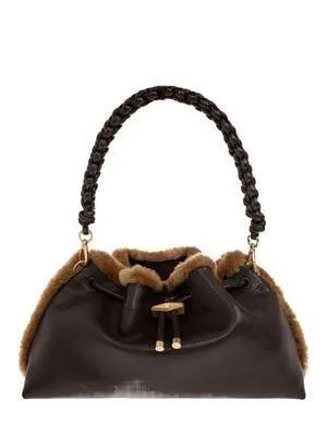 JIMMY CHOO Jimmy Choo Bon Bon Shearling Bucket Bag