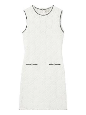 TORY BURCH Cotton Pointelle Knitted Tank Dress
