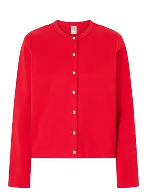 FLORE FLORE Organic Cotton-jersey Cardigan Red