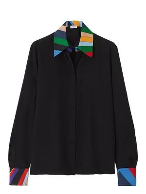 EMILIO PUCCI Printed Silk-crepe Shirt