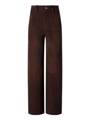 FRAME Suede Wide-leg Pants