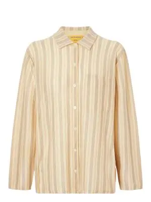 Guest In Residence Showtime Striped Cashmere Shirt - No