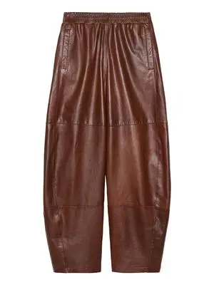 Max & Co. Leather Balloon Trousers - Brown