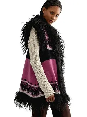 Anna Sui Fair Isle Vest - Azalea