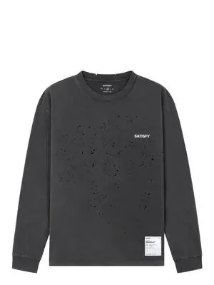 Satisfy Mothtech Distressed Long-sleeve T-shirt - Grey
