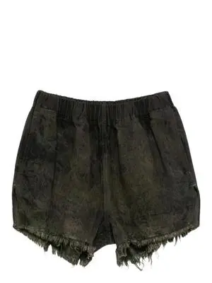 Rick Owens Faded Frayed Shorts Grey