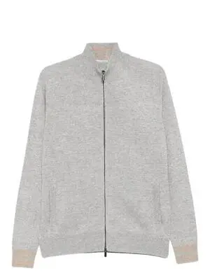 Cesare Attolini Zip-up Knitted Cardigan - Grey
