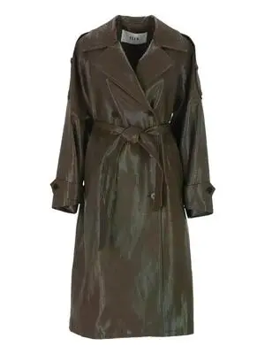 ELEH Double-breasted Belted Trench Coat