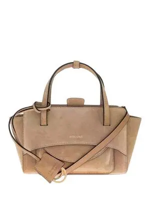 HIDESINS Flap Small Suede Tote Bag - Neutrals