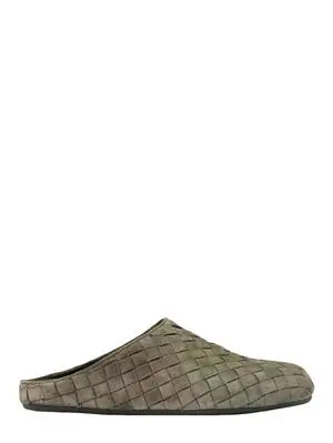 Officine Creative Babouche 005 Woven-design Leather Mules - Grey