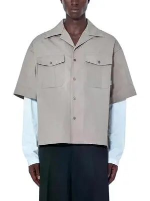 Balenciaga Flap-pocket Short-sleeve Shirt - Neutrals